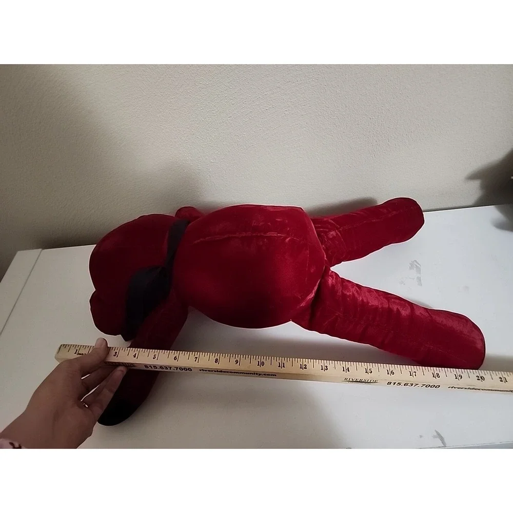 Homemade | Toys | Handmade Faceless Teddy Bear Large Red Black Velvet ...